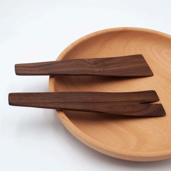 Walnut Salad Servers - de Young & Legion of Honor Museum Stores